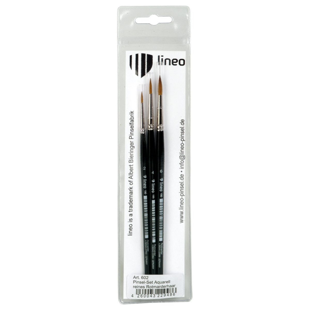 Watercolor Brush Set - Red Sable Hair - lineo1911